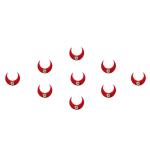 Buy Comet Busters Moon Shaped Red Bindi With Silver Stone (9mm ...