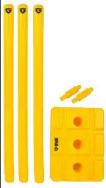 Buy GLS Heavy Duty Plastic Cricket Stump Set - 3 Stump + 2 Bails + 1 ...