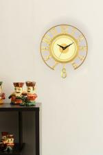 Buy eCraftIndia Decorative Retro Pendulum Wall Clock Online at Best ...