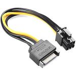 Buy AdzMozi New, SATA 15 Pin to ATX 6 Pin PCI Express Graphics Video ...