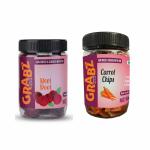 Buy Grabz Crunchy Beetroot & Carrot Chips Jar(Sun Dried, Air-Fried, Sprinkled with Olive Oil(
