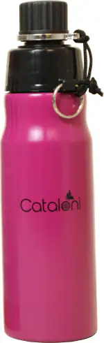 Buy Cataloni Pink Stainless Steel Water Bottle 600 ml Online at Best ...