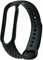 Buy Microcart Silicone Black Smart Band Strap For Mi Band 6, Mi Band 5 ...