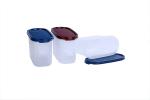 Buy Signoraware Oval Multicolour Plastic Container 1100Ml (Set Of 3 ...