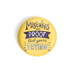 Buy Dhcrafts Yellow Metal Mistakes Are Proof That Youre Trying Printed ...