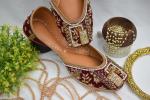 Buy Taur Punjabi Jutti Maroon Color Handcrafted Jutti Online at Best ...