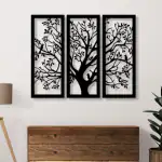 Buy 7 Decore Wooden 3 Pieces Tree Wall Art Panel Frame For Wall Decor ...