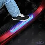Buy FABTEC Car Door Foot Step Sill Plate with Mirror Finish LED Car ...