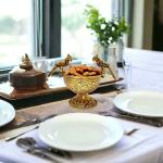 Buy KridayKraft Aluminium Pair Parrot Lamp Statue Diya Animal & Bird ...