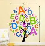 Buy LANSTICK Multicolor Tree with Abcde Letter Self Adhesive Wall ...