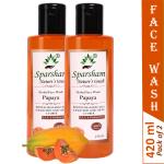 Buy Sparsham Natural Papaya Face Wash Pack Of 2 (420ml) Online at Best ...