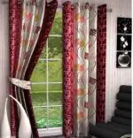 Buy WOAH Polyester Floral Door Curtain Door Window Curtain Premium ...