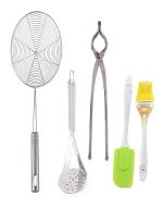 Buy Wofier Masher Steel Kitchen Pakad Tool And Silicone Spetula And Oil ...