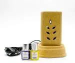 Buy AuraDecor Off White Ceramic Electric Aroma Diffuser Gift Set With 2 ...