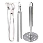 Buy DreamBasket Stainless Steel Pakkad & Roti Chimta & Potato Masher ...