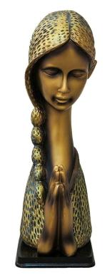 Buy Nantan Modern Art Welcome Lady Resin Decorative Showpiece (13 x 12 ...