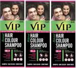 Buy Vip Hair Colour Shampoo Black For Men And Women 180 ml (3 Pc ...