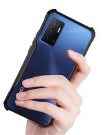 Buy Ankirant 360 Vivo V23e Hybrid Back Case Cover Transparent Black ...