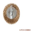 Buy MAF PRO Spindle Brush Flat Golden Wire 100MM 4"Wheel Brush (Pack of 6) Online at Best Prices ...