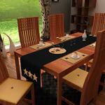 Buy Home Heart Black Cotton Table Runner And Mat Set, 14x45 inch (Pack ...