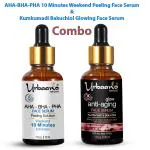 Buy Urbaano Herbal 30% (AHA+BHA+PHA) Peeling Serum & Kumkumadi Oil Serum Combo for Bright, Light ...