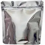 Buy Deera Silver Plastic Stand Up Ziplock Storage Pouch - 50 Pcs Online ...