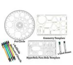 Buy ARTONEZT Plastic Pro Circle with 25 Circles, Hyperbola, Parabola ...