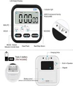 Buy R S TRADING Digital Kitchen Timer with Stand, Visual Rotary Timer ...