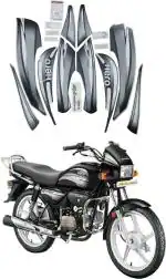 Buy OHITO Vinyl Stickers for Splendor Plus (Black, Grey) pack of 12 ...