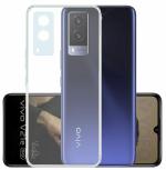 Buy COVERBLACK Rubber Back Cover for Vivo V2055 / V21e 5G - Transparent ...