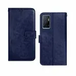 Buy Jotech Vintage Flip Cover For Vivo Y75 4G - Blue Online at Best ...
