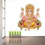 Buy Divinedesigns Multicolor Vinyl Ganpati Bappa Wall Sticker Online at ...