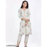 Buy DHARMA ENTERPRISE WOMEN Floral Embroidered KURTA PANT SETS Online at Best Prices in India ...