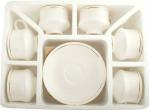 Buy DREAM SHADES Pack of 6 Bone China (White, Cup and Saucer Set ...