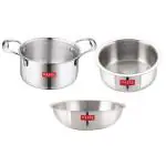 Buy HAZEL Triply Stainless Steel Induction Bottom Tope and Tope With ...