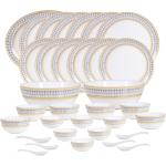 Buy cello Pack of 33 Opalware Divine Elinor 33 Pcs Dinner Set (White, Microwave Safe) Online at ...