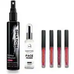 Buy Snatch Makeup Primer Fixer & Liquid matte Lipstick ( 4 in 1 ) combo ...