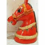 Buy Handmade Wooden Red Horse Kinhal Toys for Decoration Online at Best ...