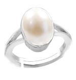 Buy SHIVAY ASTRO GEMS Original Pearl Moti 7.5 Carat Stone Natural Gemstone Pure Silver ...