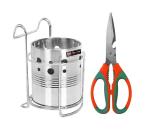 Buy FIRST FRONT Stainless Steel With Stand Cutlery Holder Racks With ...