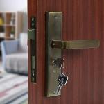 Buy CRUST Cylindrical Plate Mortise Door Bullet Lock with 2 Handle, 1 ...