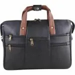 Buy Super World Black Artificial Leather Messenger Bag for Men, 10 L ...