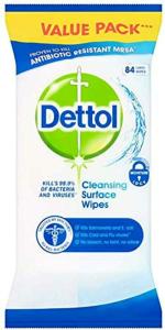 Buy Dettol Cleansing Surface Wipes 84 Large Wipes-Kills 99.9% of ...