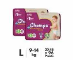 Buy Champs baby diaper high absorbent baby pant diapers - Large (48 Pcs ...
