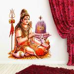 Buy Divinedesigns Multicolor Vinyl Shiv Ji Shivling Wall Sticker Online ...
