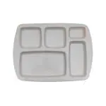 Buy Essenware Melamine White 5 Partition Plate, 1 Pcs, Dinner Plates ...