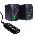 Buy Zebion Loco Wired Speaker + Pronto 101 Usb Hub Online at Best ...