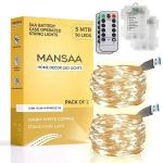 Buy MANSAA M26 Battery Operated LED String Light | 10 Meter 100 LEDs | Yellow Color | USB and ...