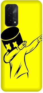 Buy Zepboom Oppo A74 5G, Cph2263 Black Plastic Marshmello Printed Dual ...