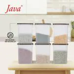 Buy JAVA - 2000 ml Plastic Grocery Container (Pack of 6, Brown) Online ...